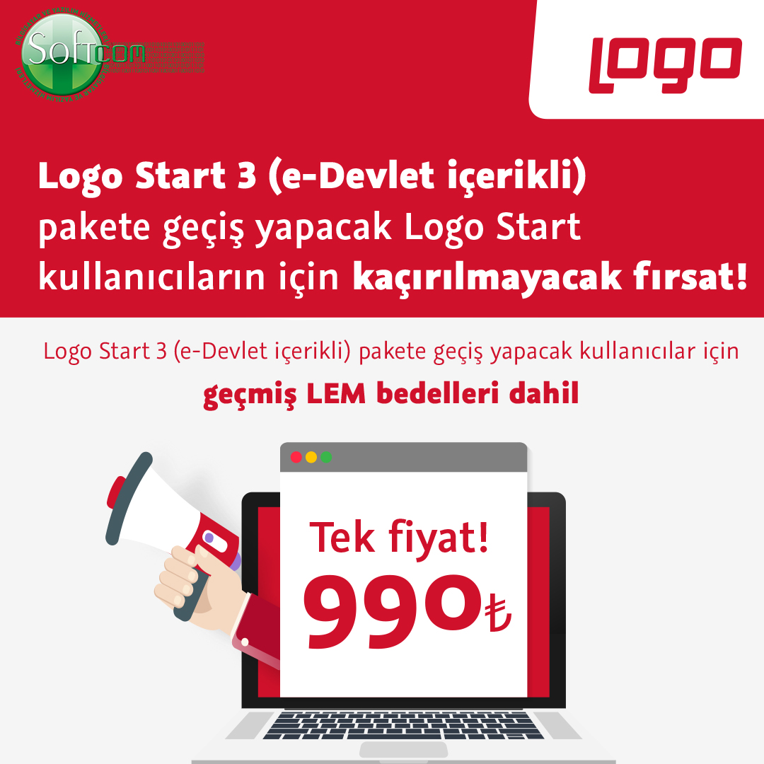 Logo Start 3 Çözümüne Geçiş Kampanyası - Softcom Bilgisayar
